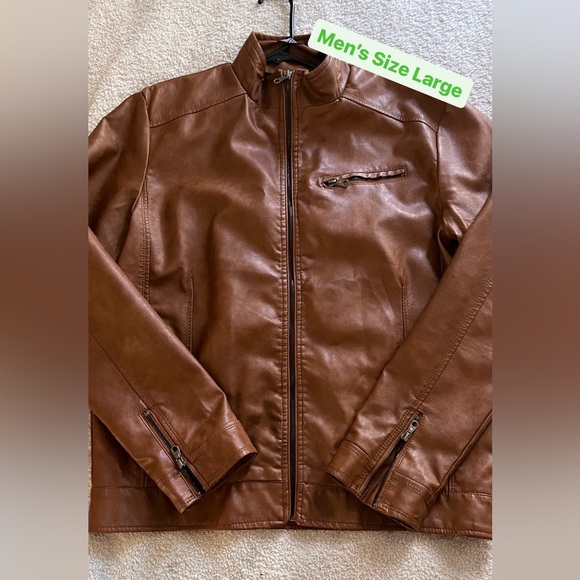 Wulful | Jackets & Coats | Wulful Mens Faux Leather Jacket | Poshmark